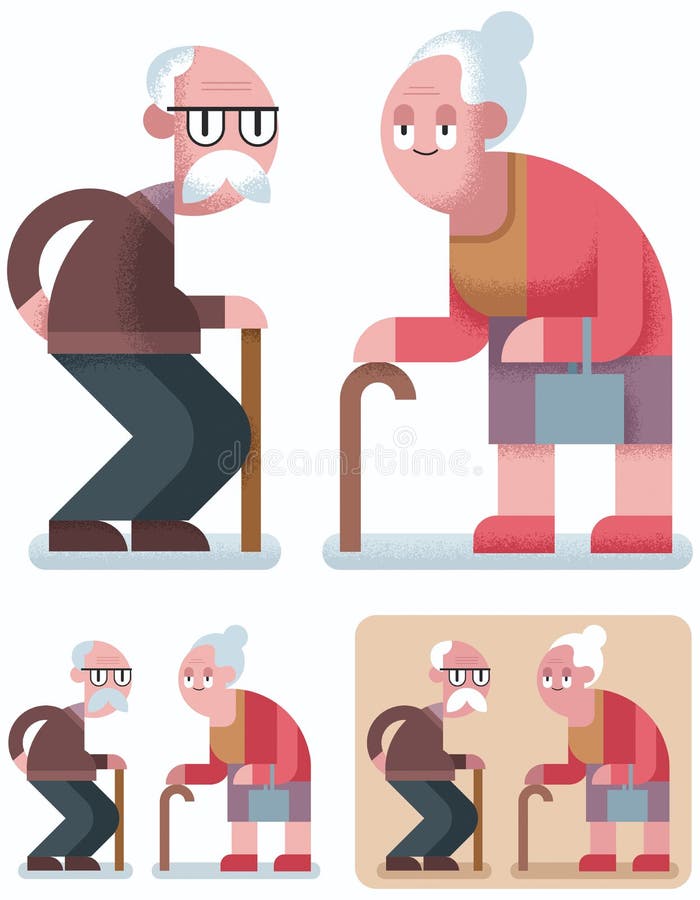 Old Age stock vector. Illustration of happy, elderly - 74495107