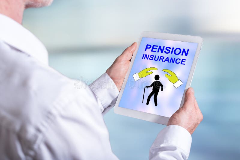 Old Age Insurance Concept on a Tablet Stock Image - Image of symbol ...