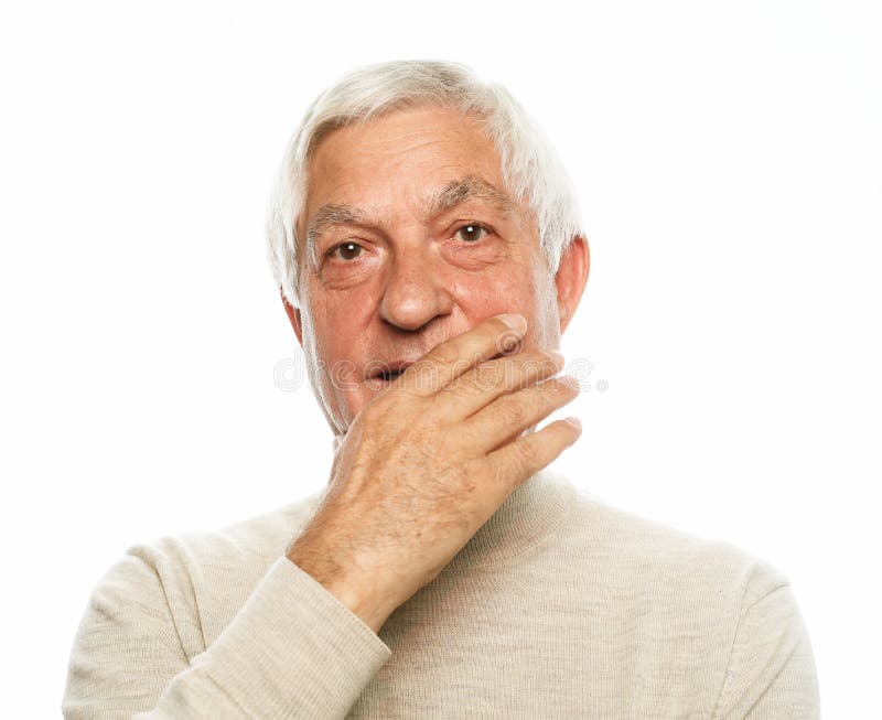 Old Age, Problem and People Concept: Portrait of Thoughtful Old Man ...