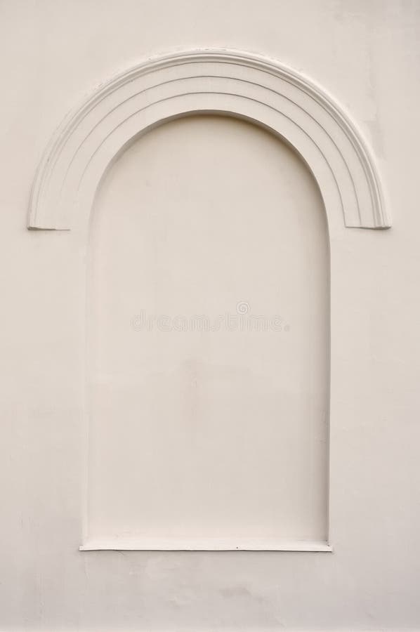 Old Aged Plastered Faux Arch False Fake Window Stucco Frame Background ...