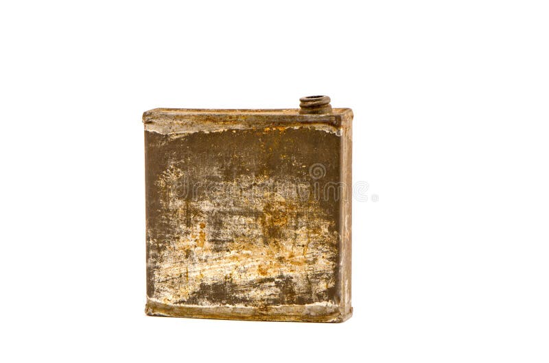 Old and Aged Hamdmade Metal Flask Isolated Stock Image - Image of water ...