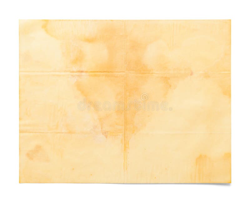 Old Water Stained Paper stock photo. Image of folded - 218097590
