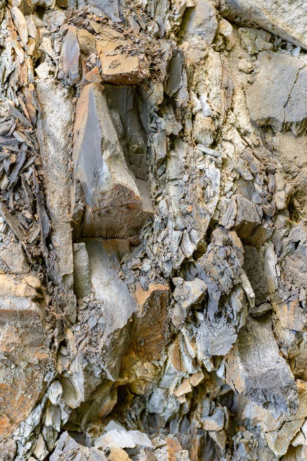 The Structure of the Earth in a Quarry Stone. Stock Image - Image of ...