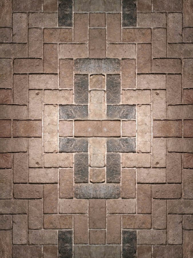 Old, Aged, Weathered, Grey Brown Brick Wall Panel, Abstract Centered ...