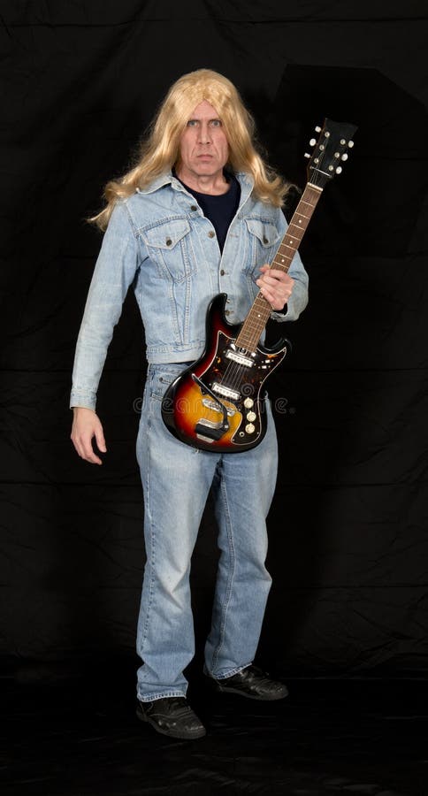 Old Aging Rock and Roll Star, Musician, Music Man Stock Photo - Image ...