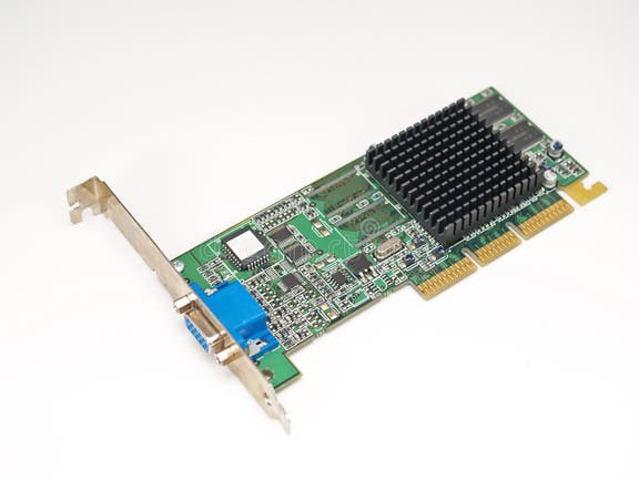 Old AGP Computer Graphics Card Stock Image - Image of pastila, output ...