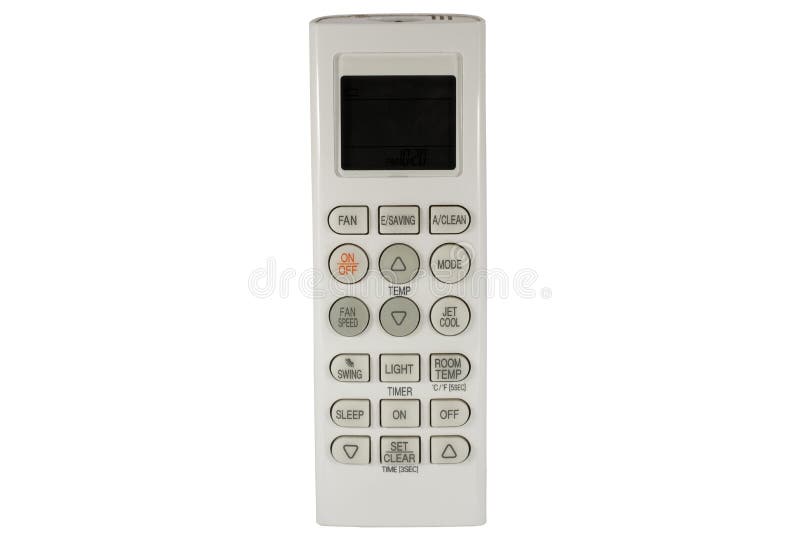 Old Air Conditioner Remote Control Stock Photo - Image of clipping ...