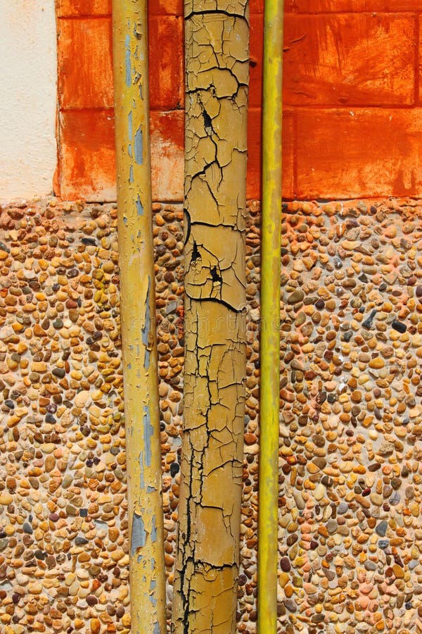 Old Air Conditioning Set Pipe Line Wall Stock Photos - Free & Royalty ...