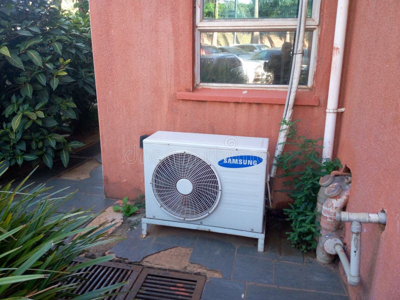 An Old Air Conditioning Unit at My Office Editorial Stock Image - Image ...
