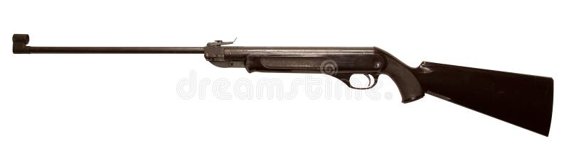 Old Air Gun on a White Background Stock Image - Image of weapon, brown ...