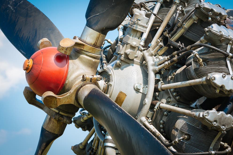 Old aircraft engine stock photo. Image of aviation, detail - 56593374