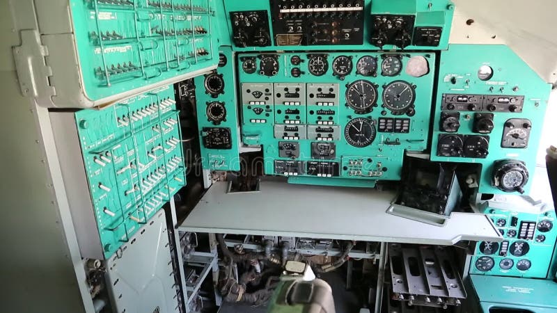 Old Aircraft Instruments Panel Stock Video - Video of airliner ...
