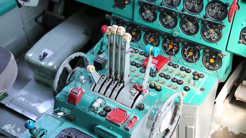 Old Aircraft Instruments Panel Stock Video - Video of airplane, craft ...