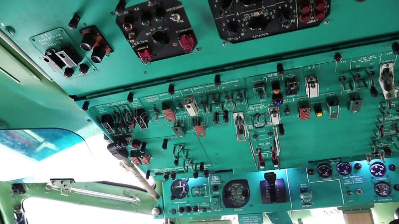 Old Aircraft Instruments Panel Stock Video - Video of broadcast ...