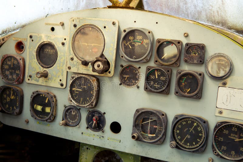 Old airplane cockpit stock image. Image of display, feet - 22555665