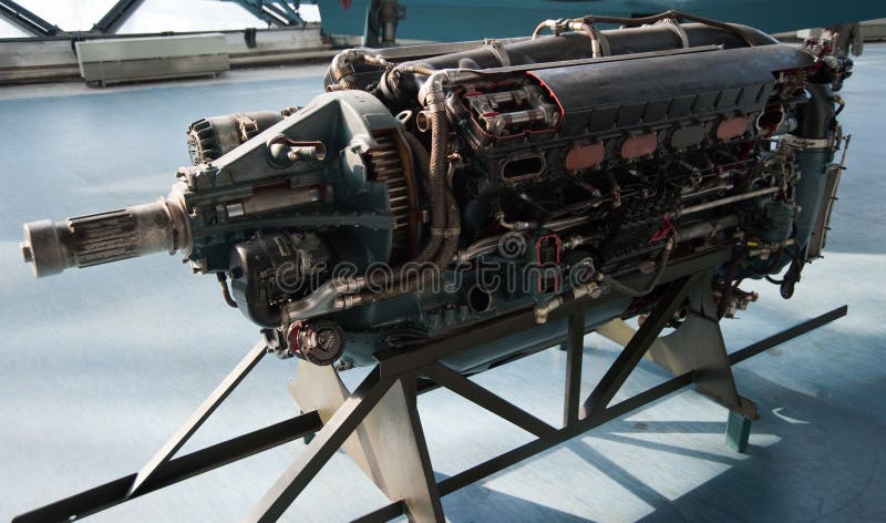 Old airplane engine stock image. Image of side, outdated - 13358571