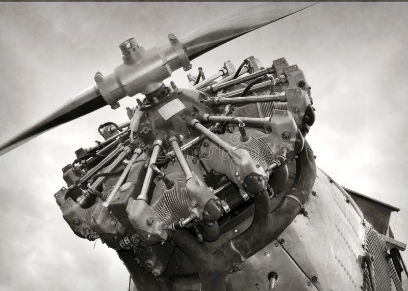 Old airplane engine stock image. Image of nostalgic, plane - 61552821