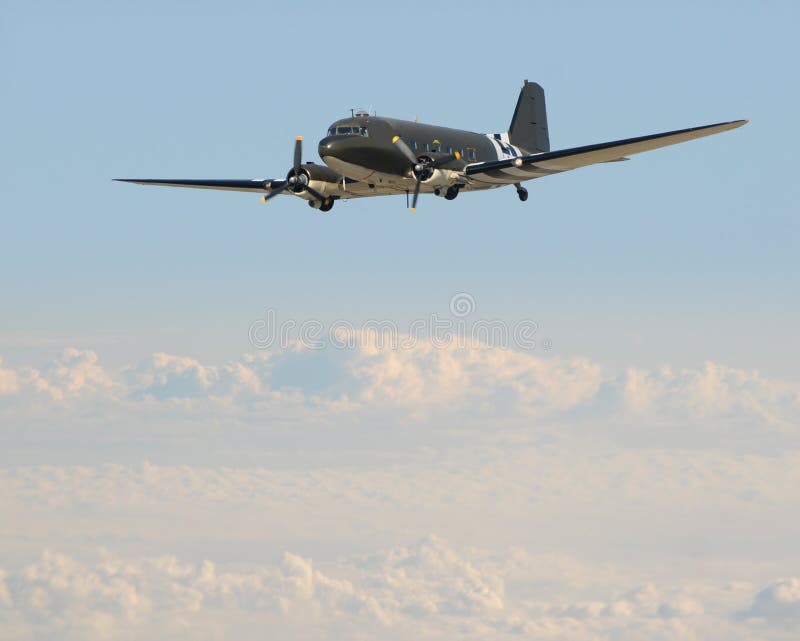 Old airplane in flight stock photo. Image of flight, airplane - 13421038