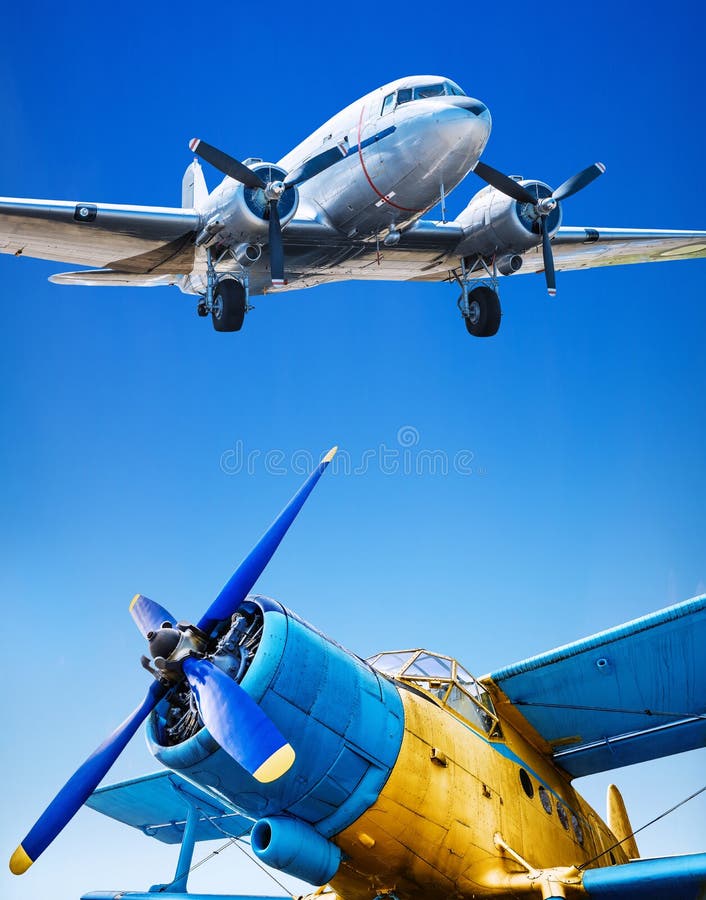 Old airplane stock image. Image of retro, propeller, aged - 75504769