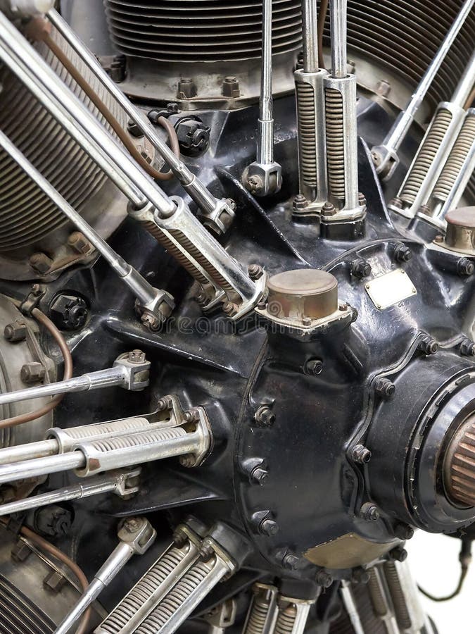 Old airplane star engine stock photo. Image of energy - 60280024