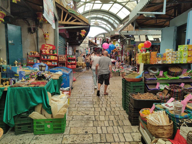 Old Akko city market editorial photography. Image of marketplace ...