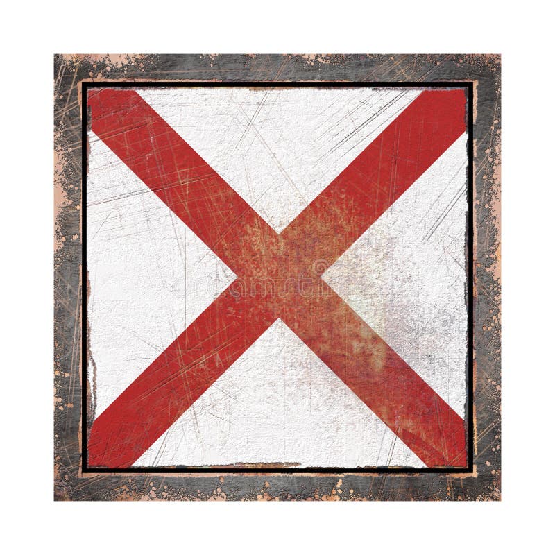 Old Alabama flag stock illustration. Illustration of iron - 110051403