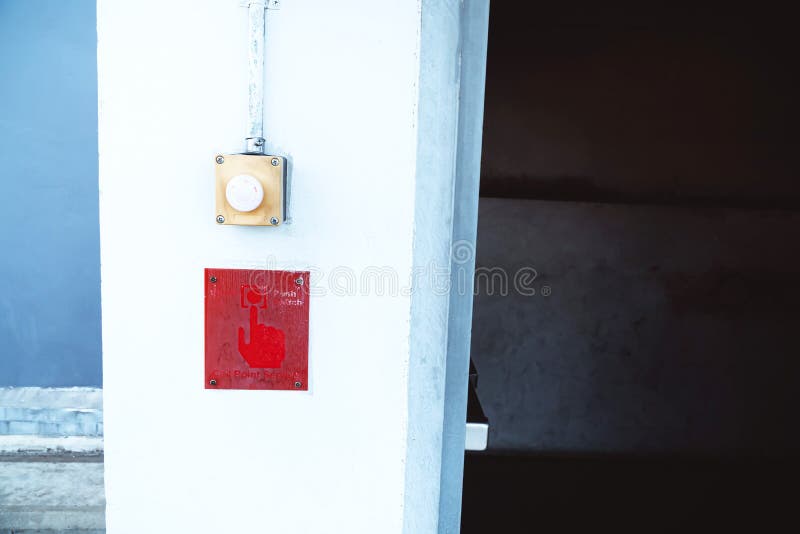 The Old Alarm Button Outside and beside the Fire Exit Door before Going ...