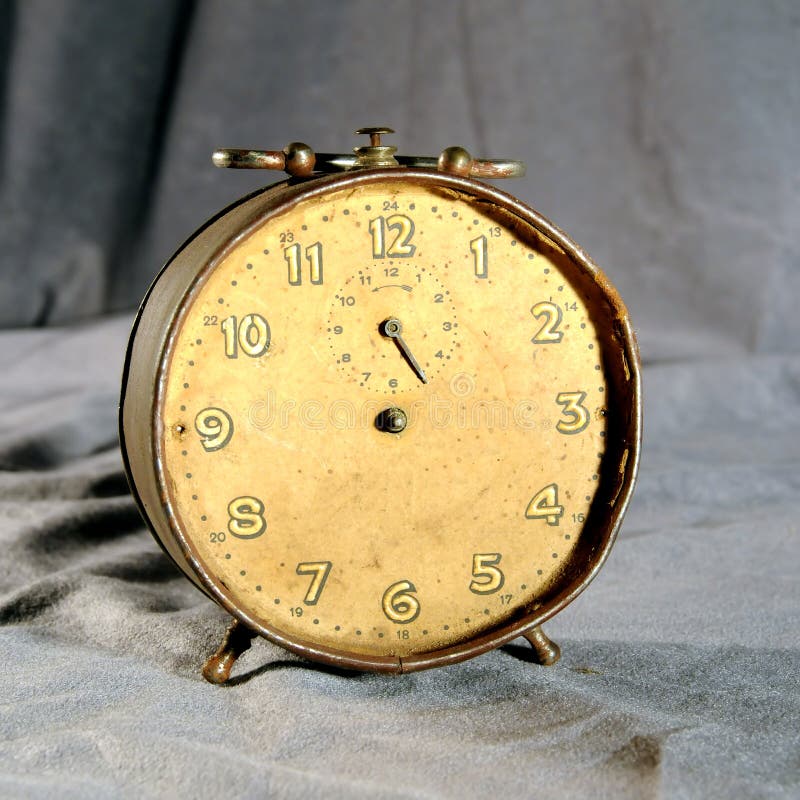 Old alarm clock stock image. Image of antique, clock, hands - 4404447