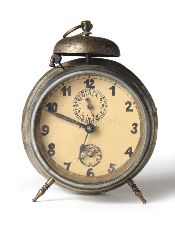 Old alarm-clock stock image. Image of sleeping, 1940, brown - 4574229