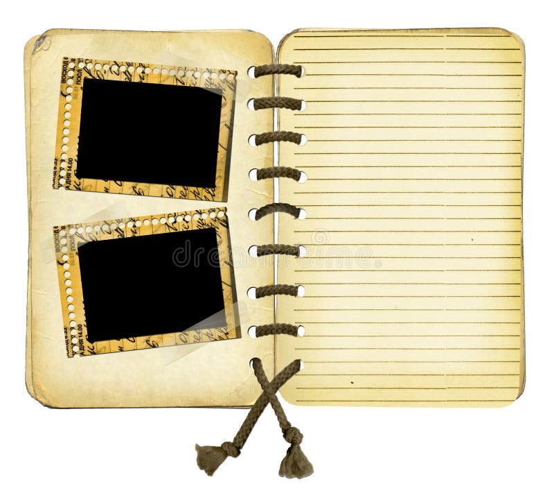 Old Album with Frames on Isolated Background Stock Illustration ...