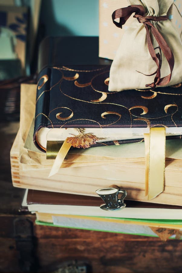 Old Albums and Stuff stock image. Image of memo, notebook - 36720049