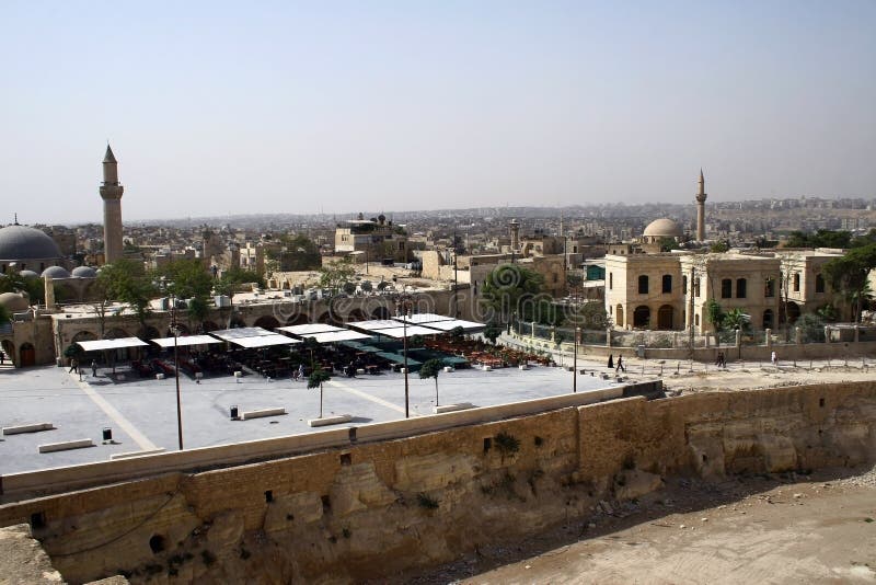 Old Aleppo city stock image. Image of dome, concrete - 19858009