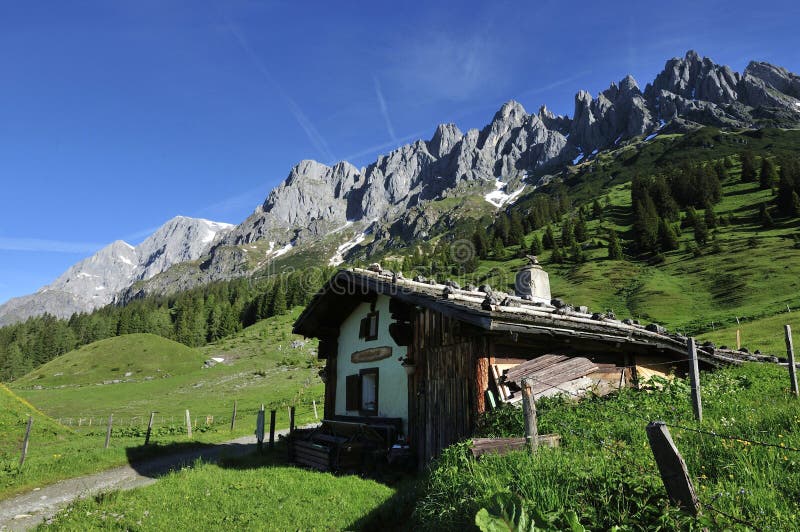 Old Alpine Cottage stock image. Image of meadow, outdoor - 29438001