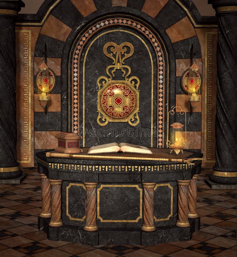 Old altar room stock illustration. Illustration of mansion - 53871524