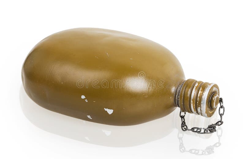 Old aluminium flask stock photo. Image of metal, background - 47136842