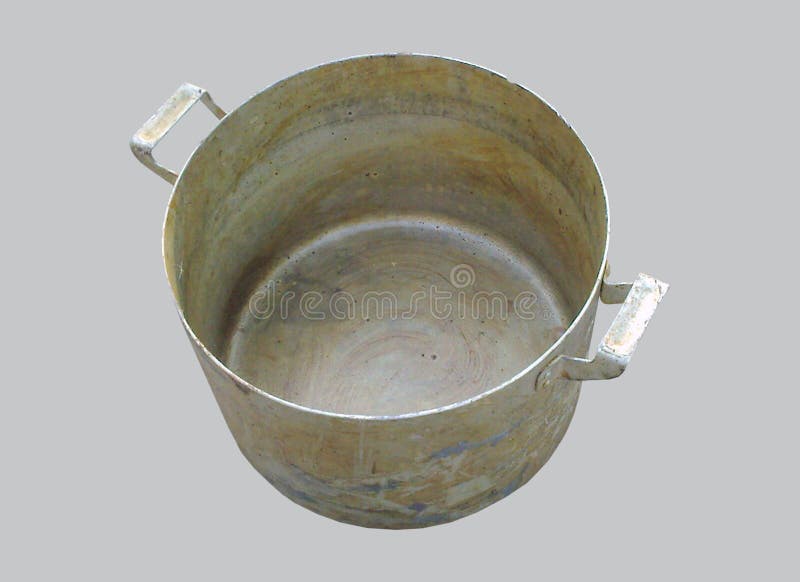 Old aluminum pan. stock image. Image of fashioned, cutout - 122808261