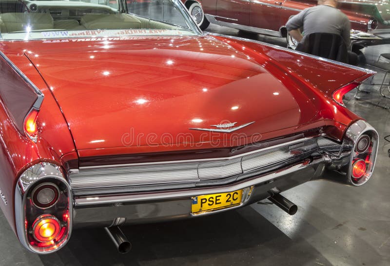 Old American Car on Static Display Editorial Photo - Image of engine ...