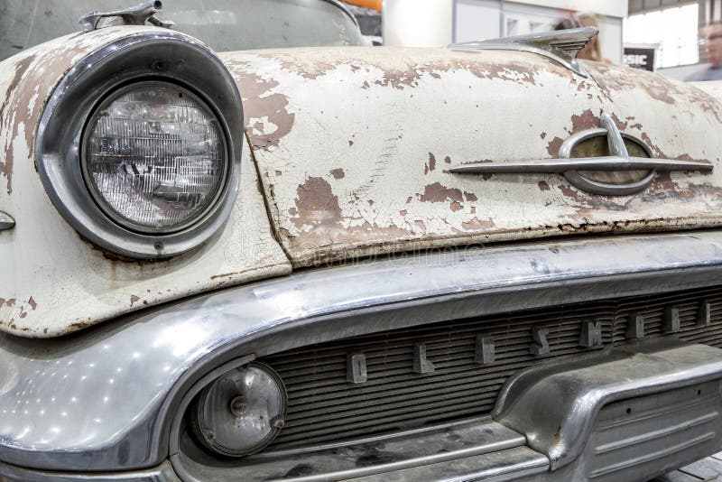 Old American Car on Static Display Editorial Stock Image - Image of ...