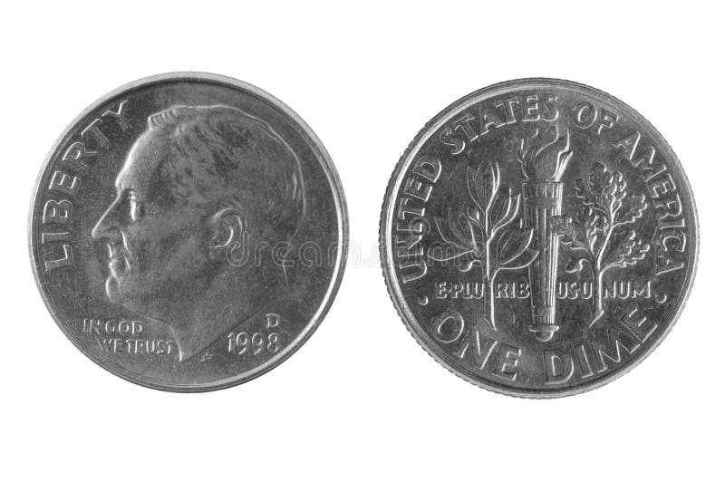 U.S Dime - back stock photo. Image of money, states, back - 91305506