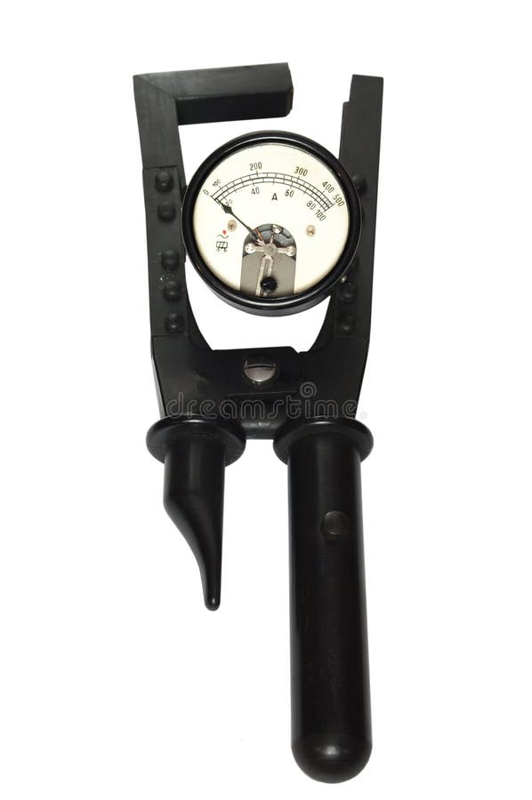 Old ammeter stock photo. Image of black, isolated, industrial - 21857974