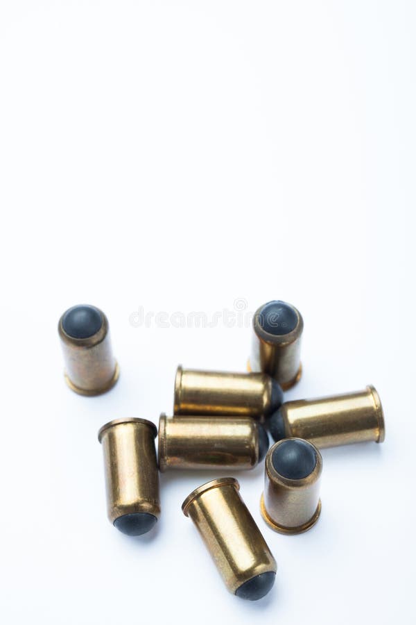 Old Ammunition for the Pistol, Empty Space for the Text. Vertically ...