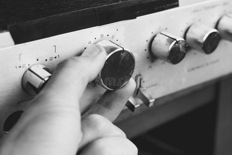 The old amplifier stock image. Image of display, knob - 122846773