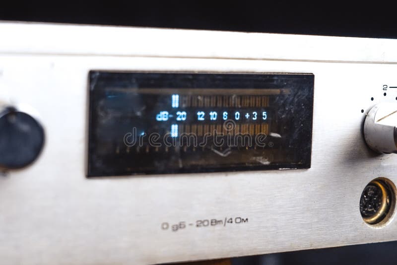 The old amplifier stock image. Image of equipment, level - 124489937