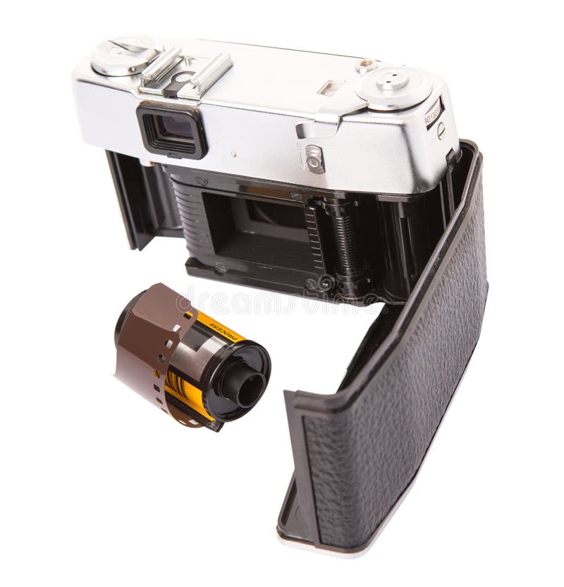Film Roll Inside Old Retro Camera I Stock Image - Image of antique ...