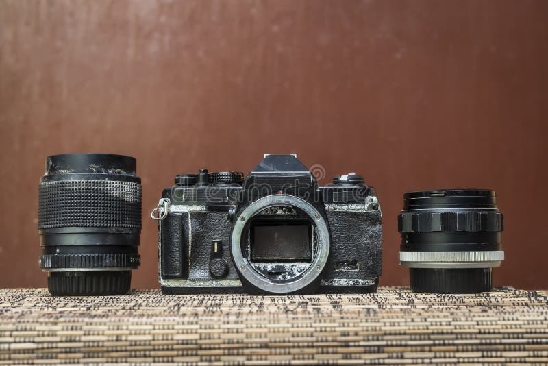 Old analog camera stock image. Image of copy, film, photographer ...