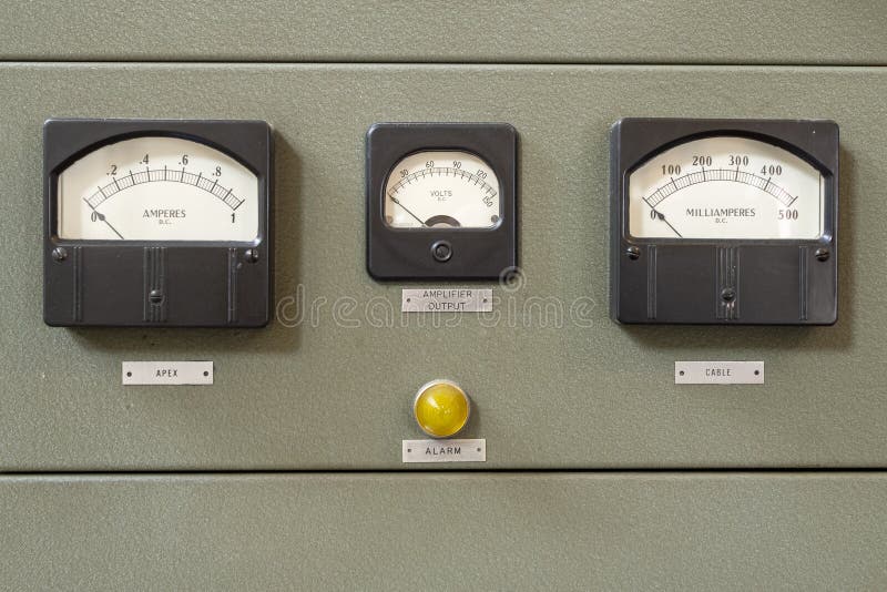 Old analog dial stock image. Image of electric, ammeter - 135315443