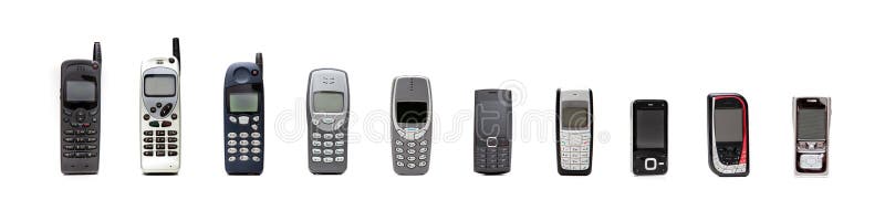 Old Mobile Phone from Past To Present. Stock Photo - Image of nokia ...