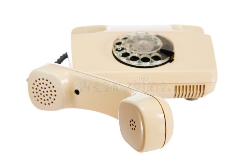 Old Analog Phone with a Disk Stock Image - Image of equipment, connect ...