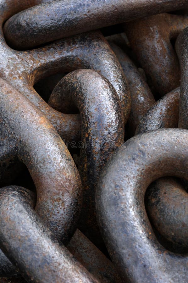 Old anchor chain stock image. Image of solid, moor, steel - 30104113