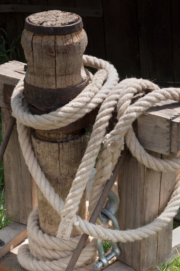 Old anchor rope stock photo. Image of boat, nautical - 15708056